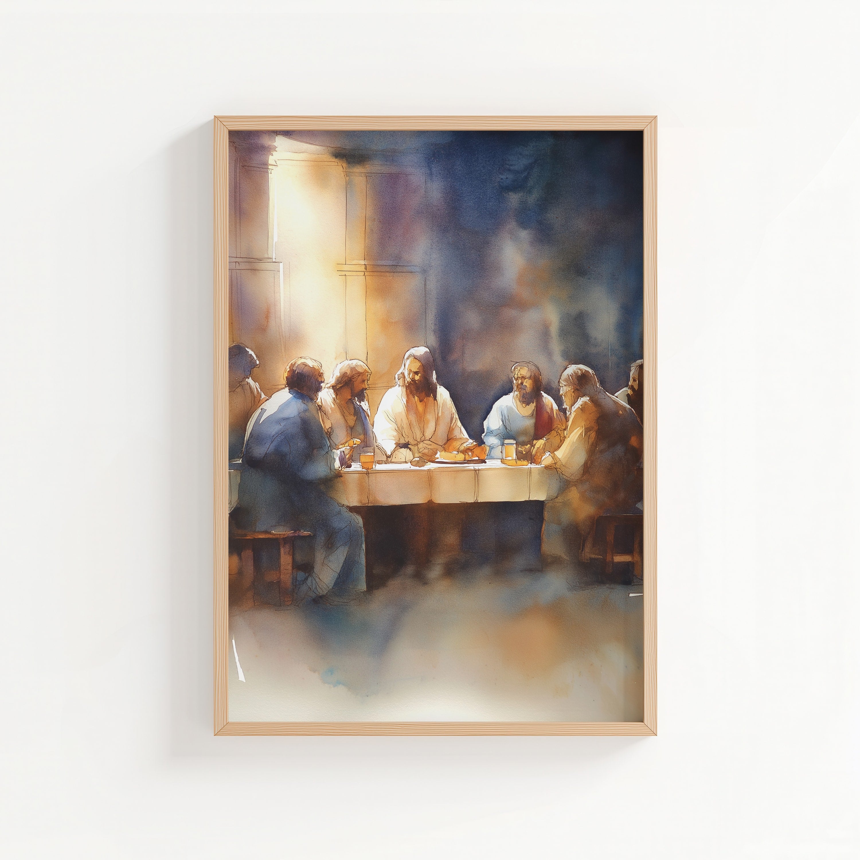 The Last Supper: Abstract Watercolor Print – Divine Prints